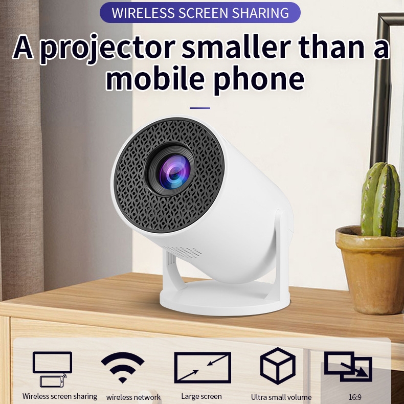 HY300 Mini Projector Portable 180° Rotating WIFI HD Home Theater ...
