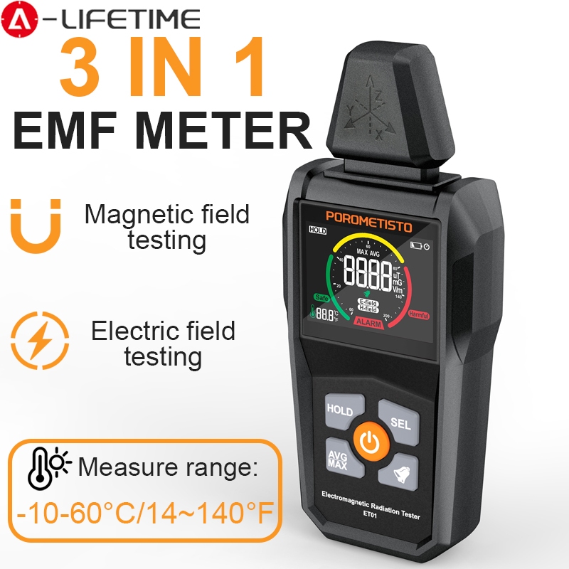 3 IN1 Electromagnetic Radiation Tester Electromagnetic Field Radiation ...