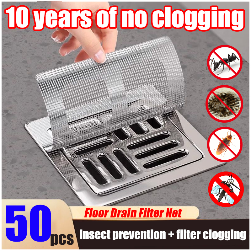 50 years of no clogging Floor Drain Filter Net 50PCS Insect prevention ...