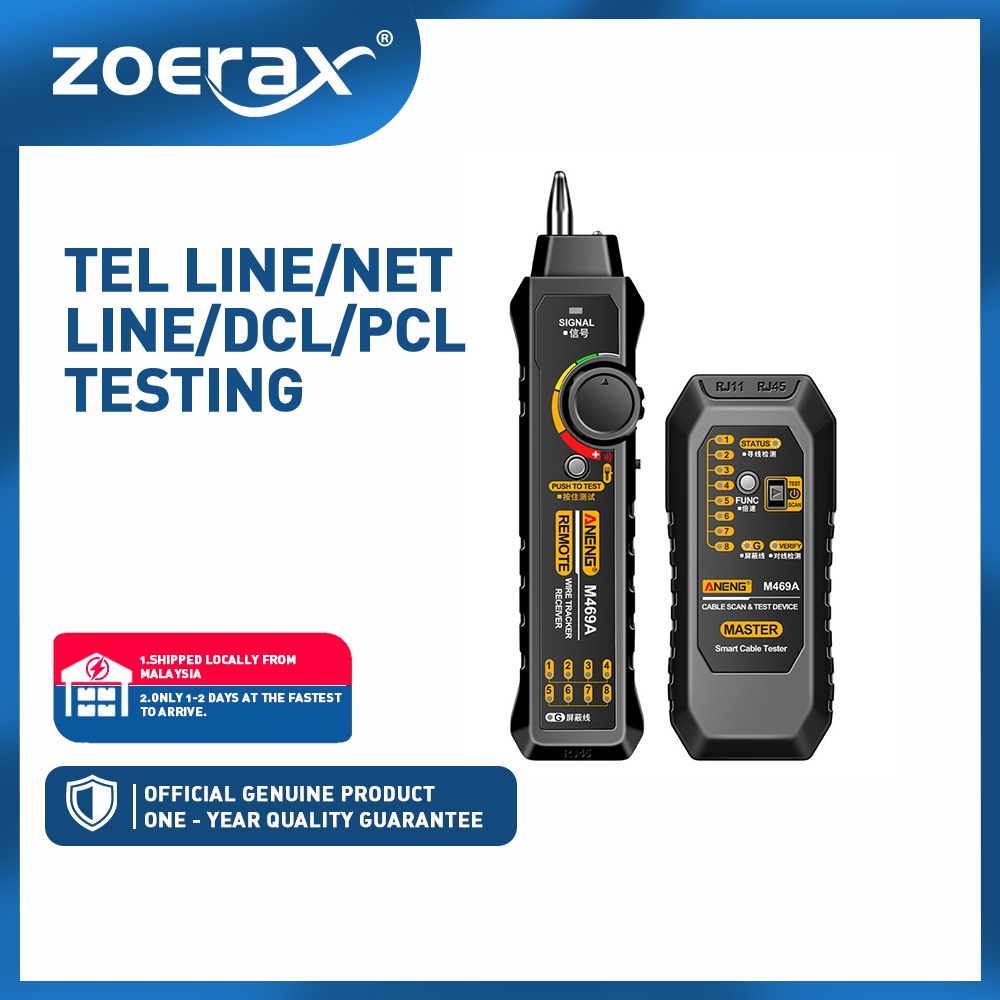 ZoeRax Wire Tester RJ45 RJ11 Cable Tracker Line Finder Multifunction ...