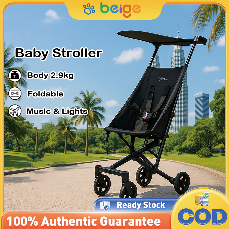 Beige Stroller Baby Foldable 360 rotation Baby Stroller Magic stroller ...