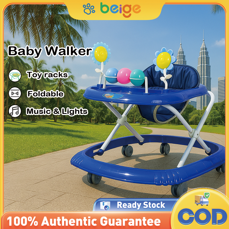 Beige Baby Walker little one Baby Anti O Leg Walker with Play Toys And ...