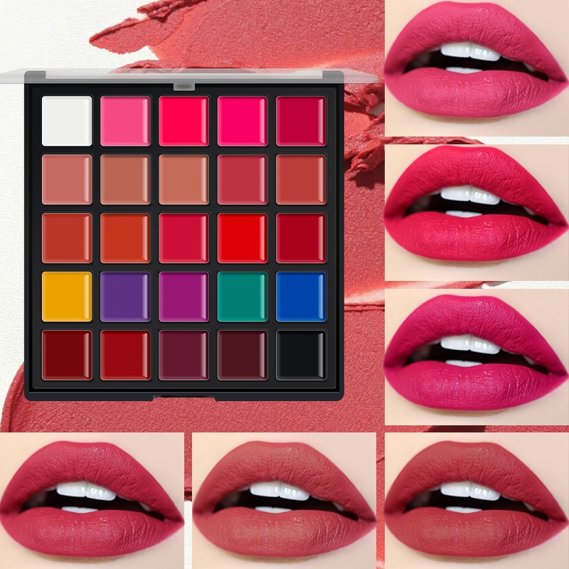 VERONNI 25 Color Lipsticks Palette Waterproof Long Lasting Pigment ...