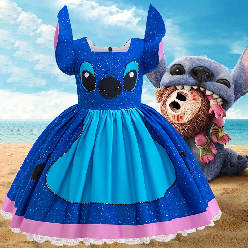 Interstellar Stitch Role Cosplay Costume Cartoon Princess Dress ...