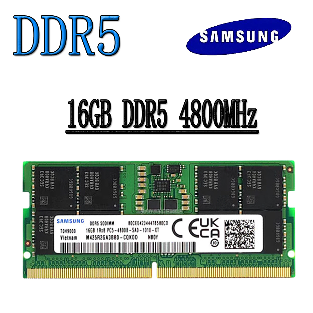 Samsung DDR5 RAM 16GB DDR5 4800MHz PC5-38400S Laptop Memory 262Pin ...
