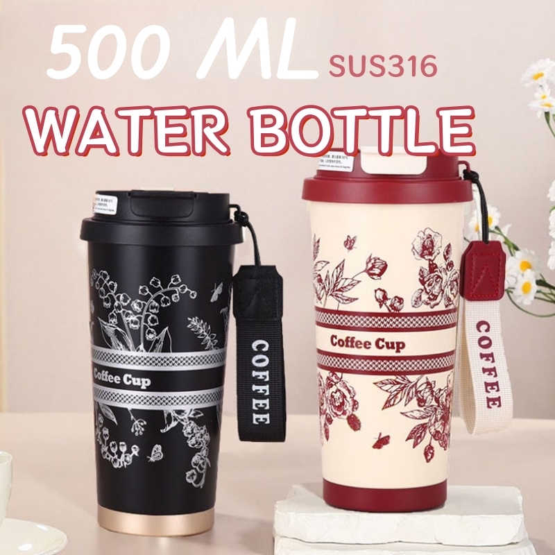 Brioo 500ML Coffee Cup Tumbler Thermos 316 Stainless Steel Insulated ...