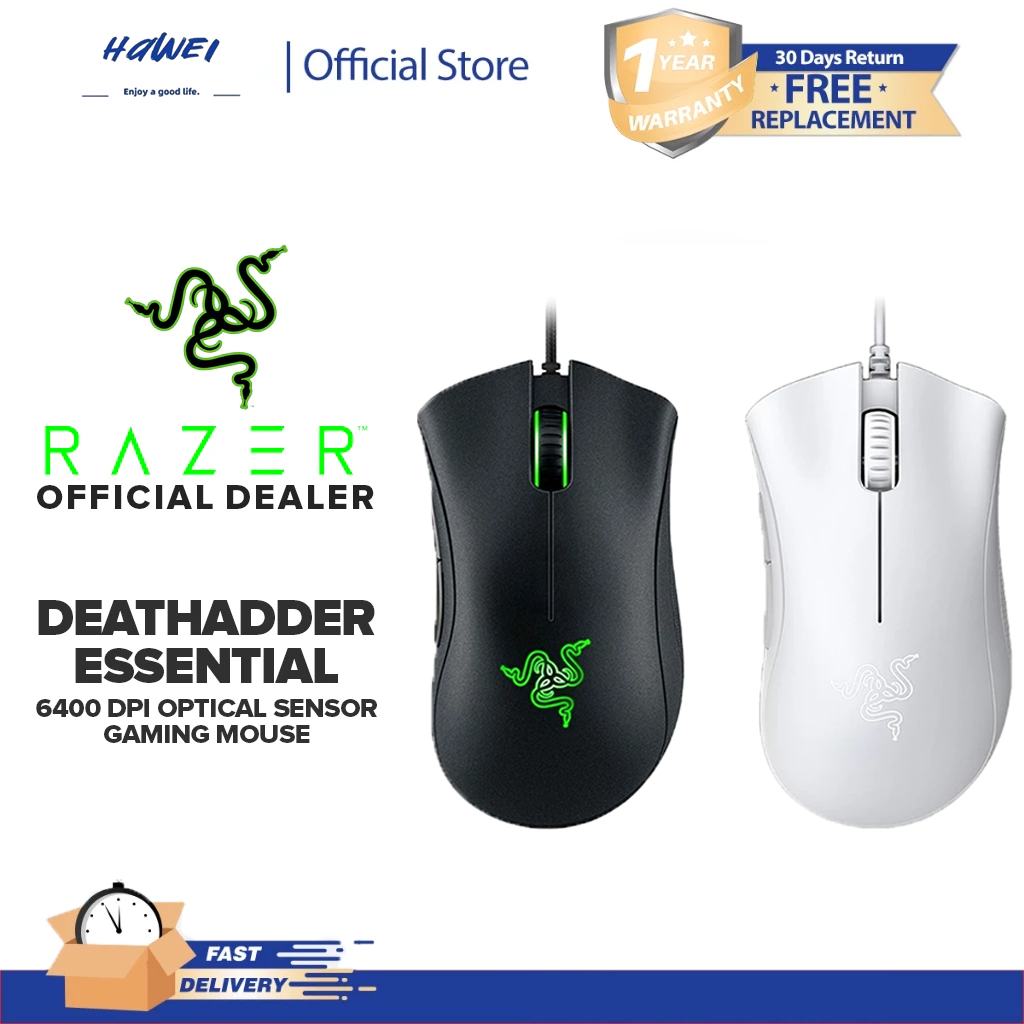 【Free Shipping】Hawei × Razer Original DeathAdder Essential Wired Gaming ...