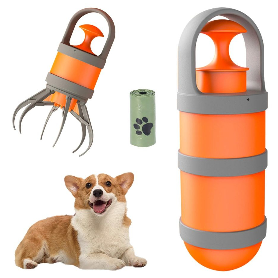 Dog Pooper Scooper with Dog Poo Bags Easy to Carry Portable Pet Pooper ...