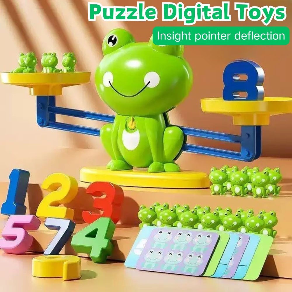 Frog Scale Cards Balance Board Game Counting Toys for Baby Preschool ...