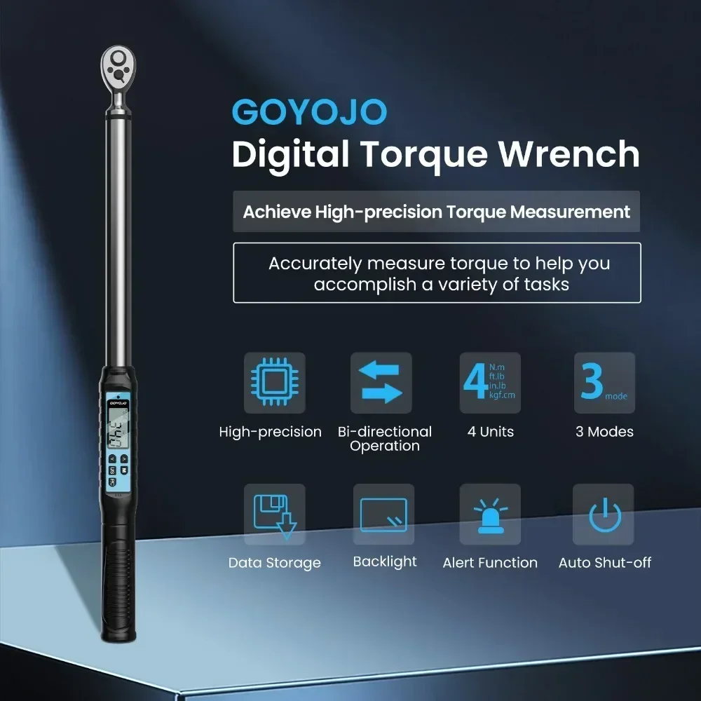 GOYOJO 1/2" 3/4" Digital Torque Wrench Professional Torque Adjustable ...