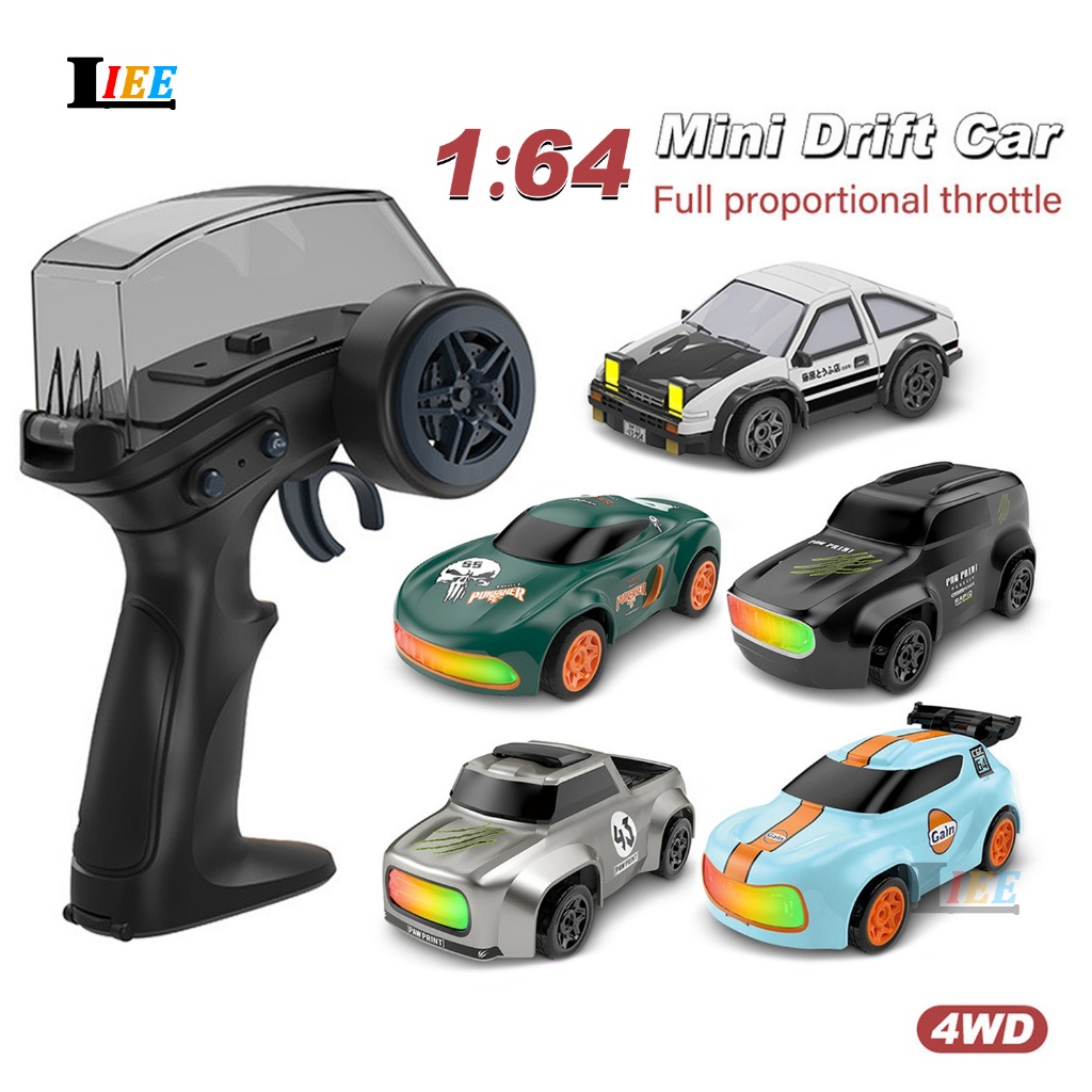 1/64 MINI Desktop RC Drift Car AE86 4WD Full Proportional Throttle ...