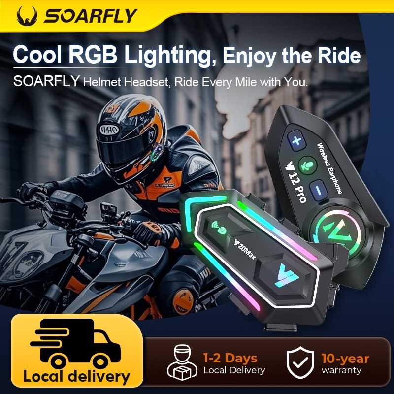 500M X1 Helmet Intercom for 2 Riders Wireless Bluetooth Motorcycle ...