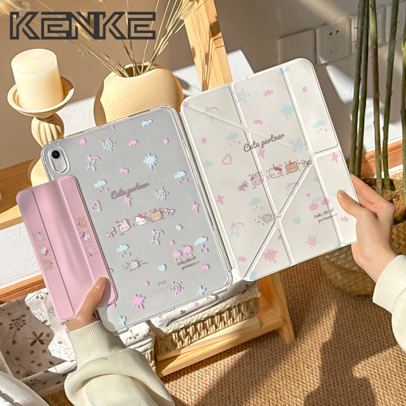 kenke Cartoon cute tablet ipad case,Transparent acrylic case, 2 in 1 ...