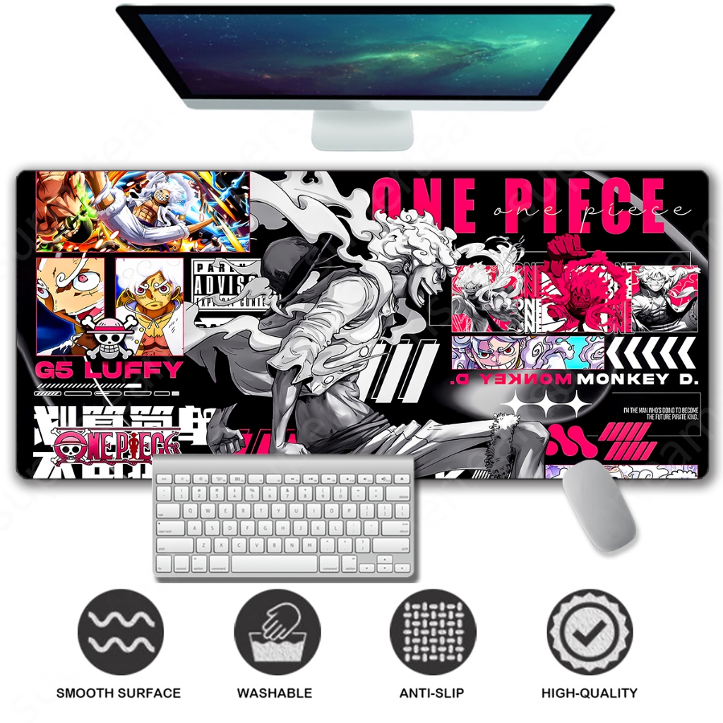 One Piece Desk Mat, Anime Workstation Accessory, Gamer Mouse Pad ...