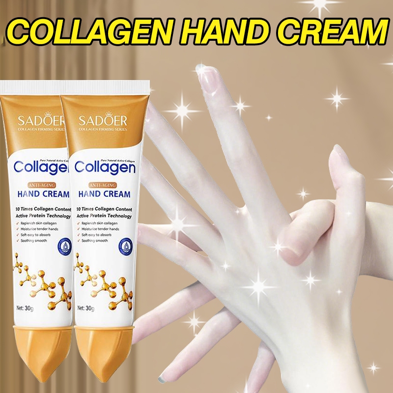 SADOER Collagen Anti-Aging Hand Cream Anti-Aging Moisturizing Anti-Chapped Hand Cream 30g ...