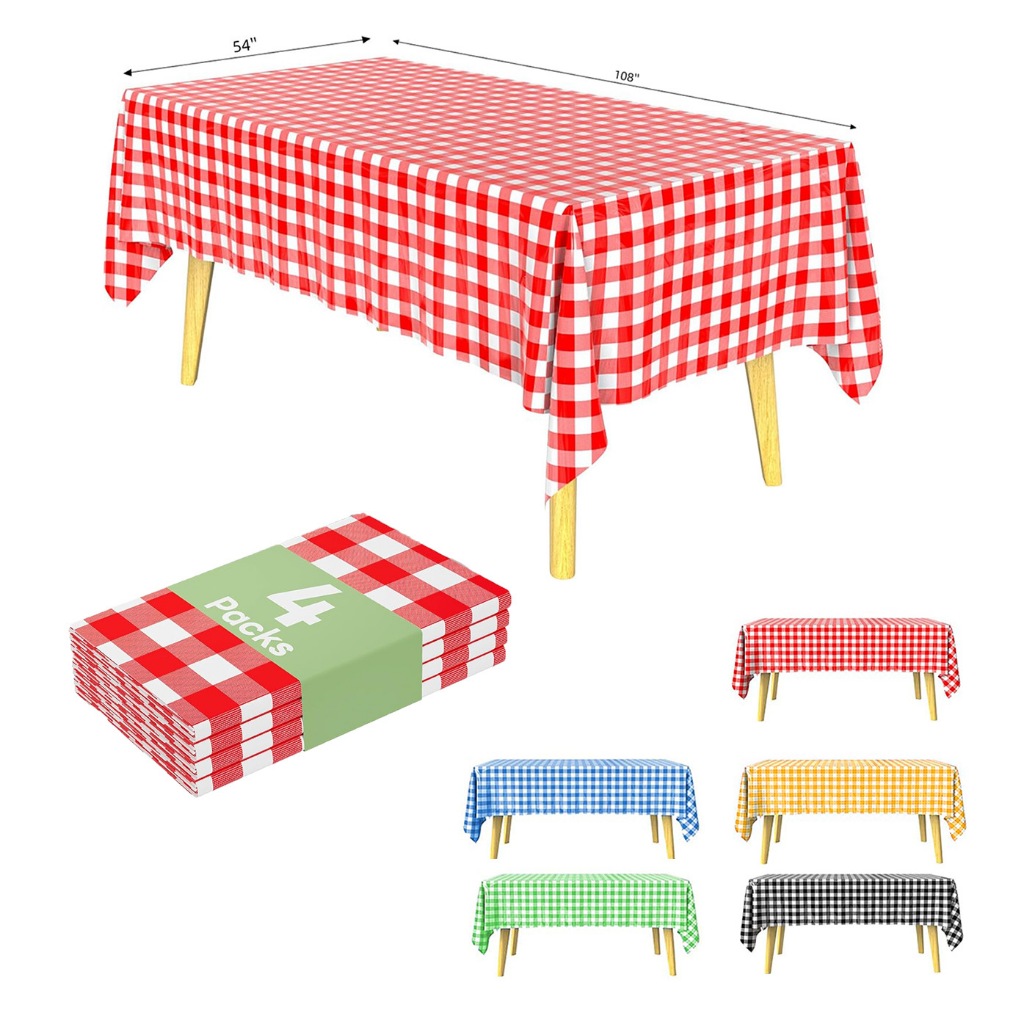 Hot Selling Disposable Red And White Checkered Rectangular Plastic ...