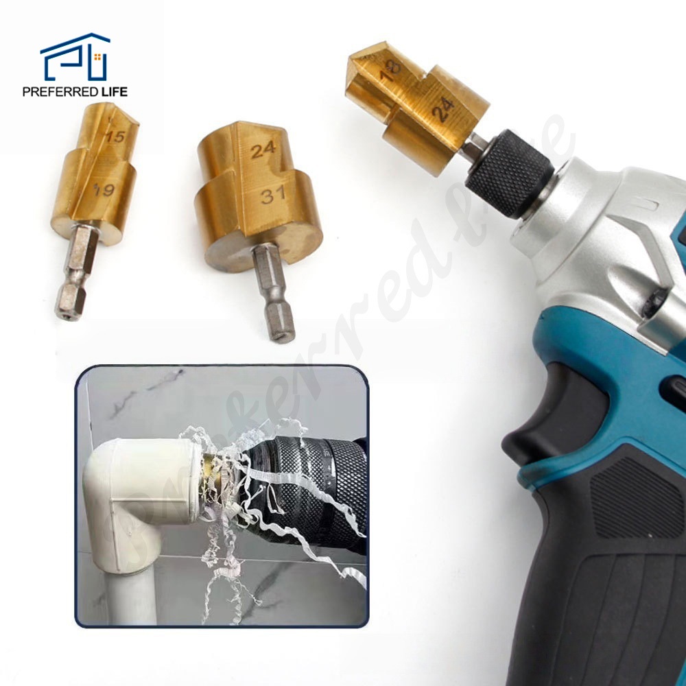 PPR Lift Step Bit Reamer, 20/25/32mm PVC Pipe Reamer Kit, Conduit ...