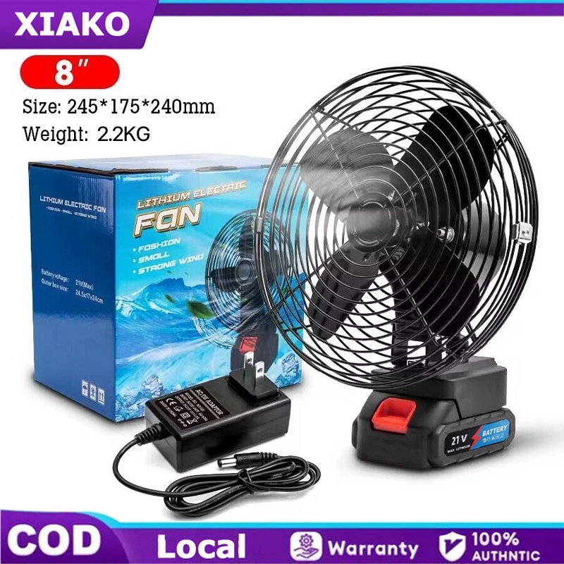 🔥Malaysia Delivery🔥 In stock 🏆XUMTOM 8 in Lithium Battery Fan🏆 with 2 ...