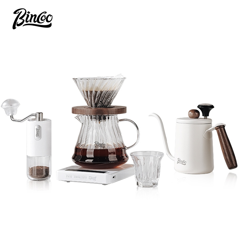 BINCOO Hand Brew Coffee Pot Set Home Filter Cup Sharing Pot Manual ...