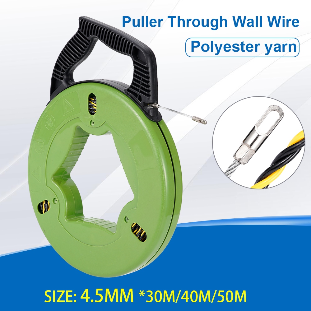 4.5mm 30/40/50M Cable Puller Fiberglass Fish Tape Reel Puller Conduit ...