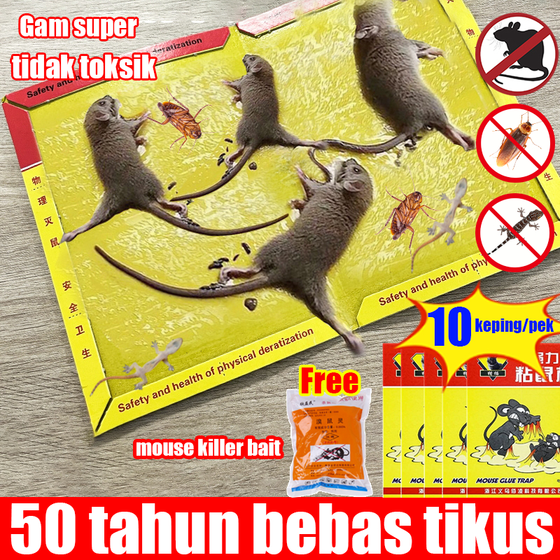 50 tahun bebas tikus Super Glue Mouse Trap Rat Mice Catcher Board Pest ...