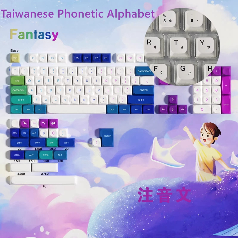 【KEYCAP ONLY】Fantasy Keycaps English Taiwanese Phonetic Alphabet ...