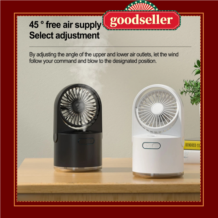 3 Speed Adjustable 2 in 1 Rechargeable Mini Air Circulating Fan with ...