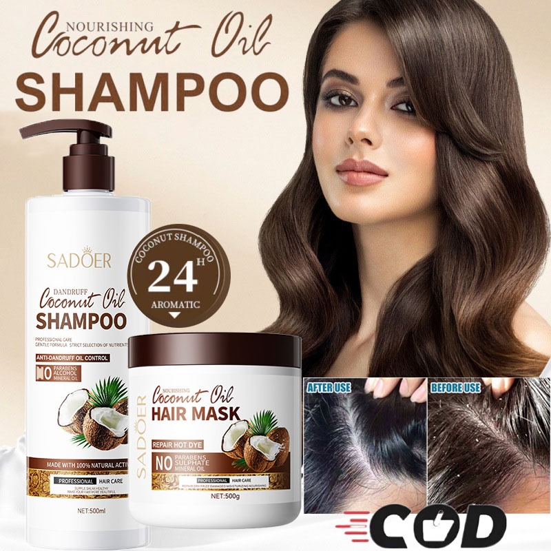 Coconut Oil Shampoo Anti-dandruff Coconut Oil shampoo kelemumur ubat Oil Control Relieve Scalp ...