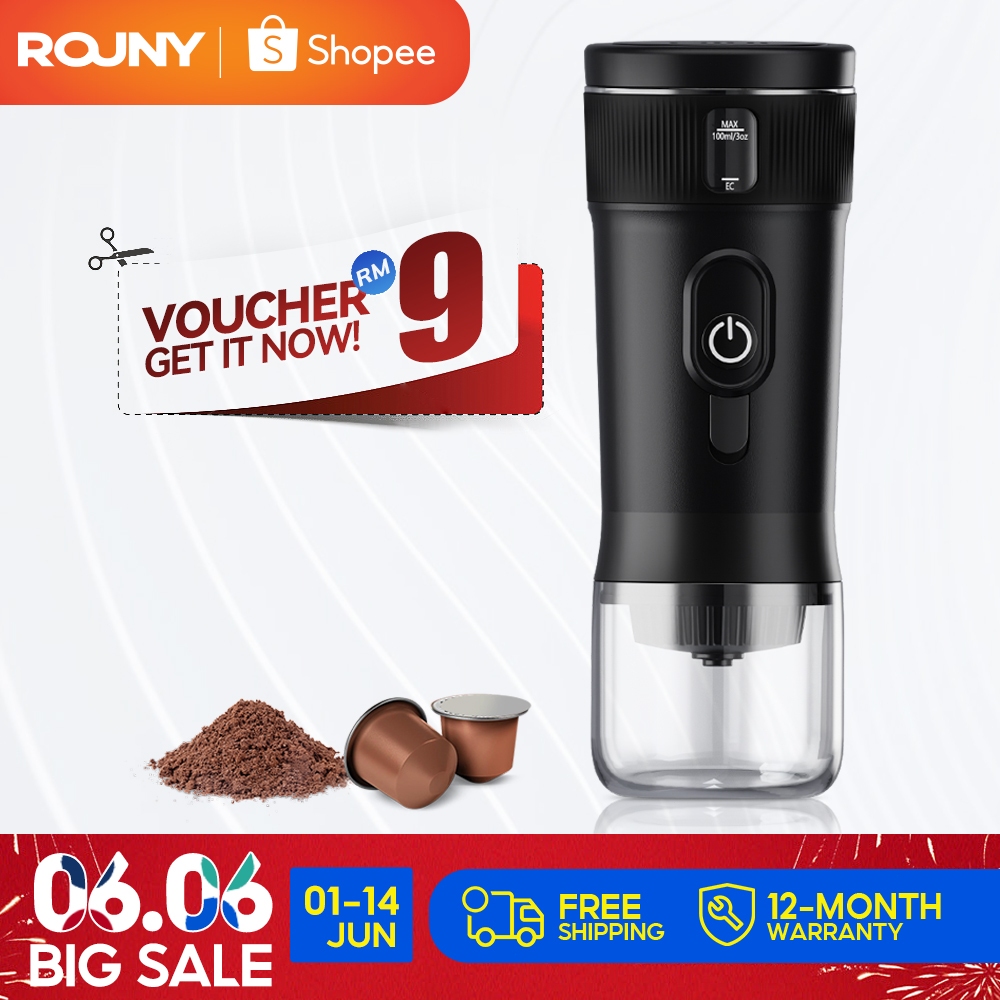 ROUNY Portable Coffee Maker CM001A Small Espresso Machine Travel Coffee ...
