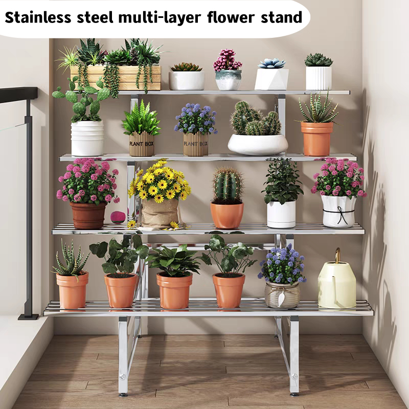 Flower rack/storage rack/stainless steel balcony outdoor courtyard rack ...