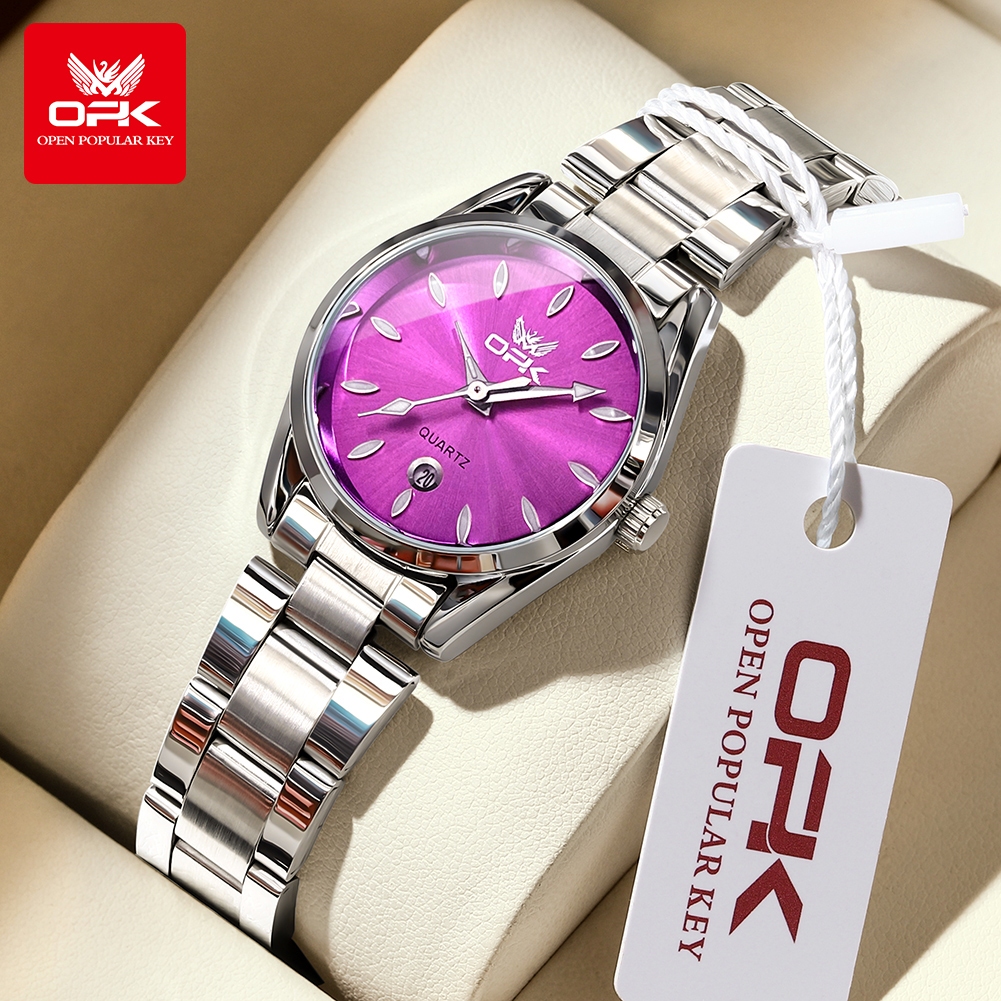 OPK Jam Tangan Perempuan Original Waterproof Quartz Stainless Steel ...