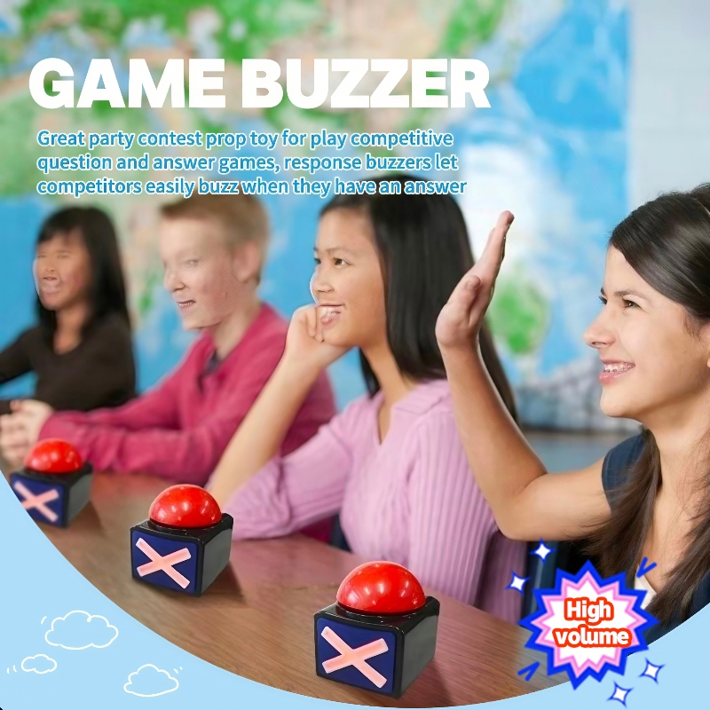 [READY STOCK] Game Answer Buzzer Alarm Button With Sound Light Trivia ...
