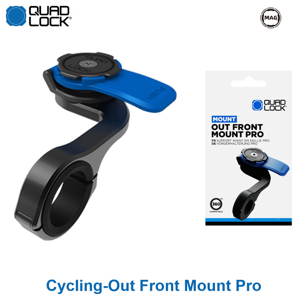 QUAD LOCK Cycling - Out Front Mount PRO Bike's Handlebars Mount Phone ...