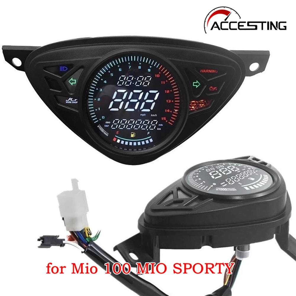 Motorcycle Speedometer Digital Odometer Control Panel LCD LED for Mio ...