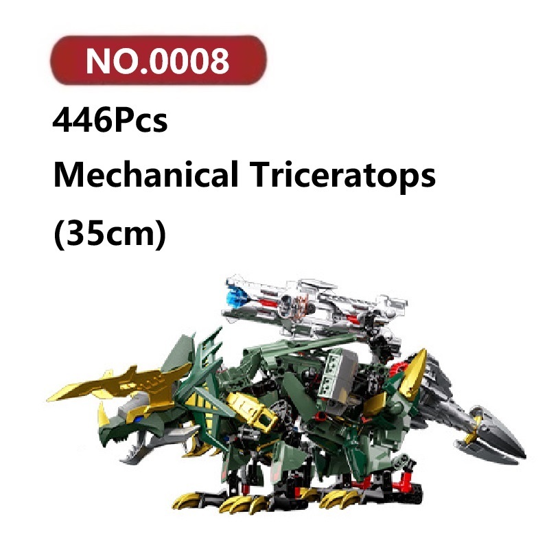 Transformer Mechanical Dinosaur Dual Form Building Blocks 446 Pcs JAKI ...