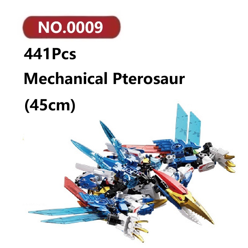 Transformer Mechanical Dinosaur Dual Form Building Blocks 441 Pcs JAKI ...
