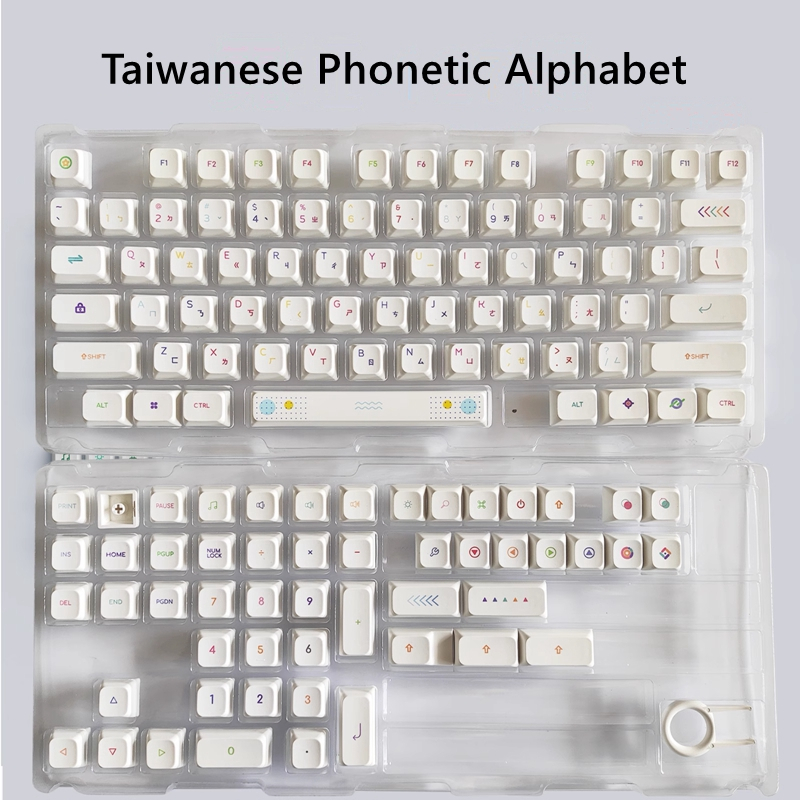 【KEYCAP ONLY】Neon Light Keycaps English Taiwanese Phonetic Alphabet ...