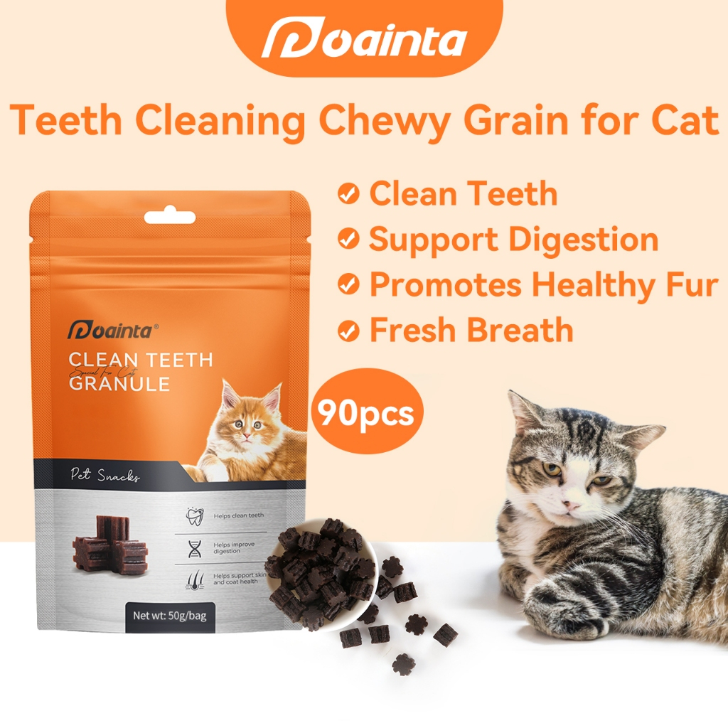 PUAINTA Teeth Cleaning Chewy Grain for Cat Clean Teeth Support ...
