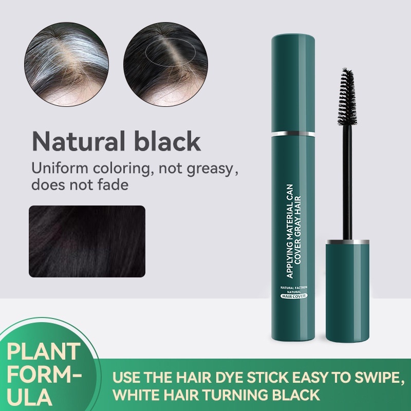 Black Brown One-Time Hair Dye Mascara Instant Gray Root Coverage Hair ...