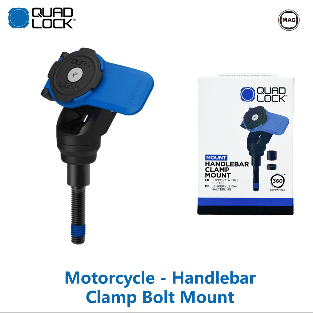 Quad Lock Motorcycle - Handlebar Clamp Bolt Mount Motorcycle Phone ...