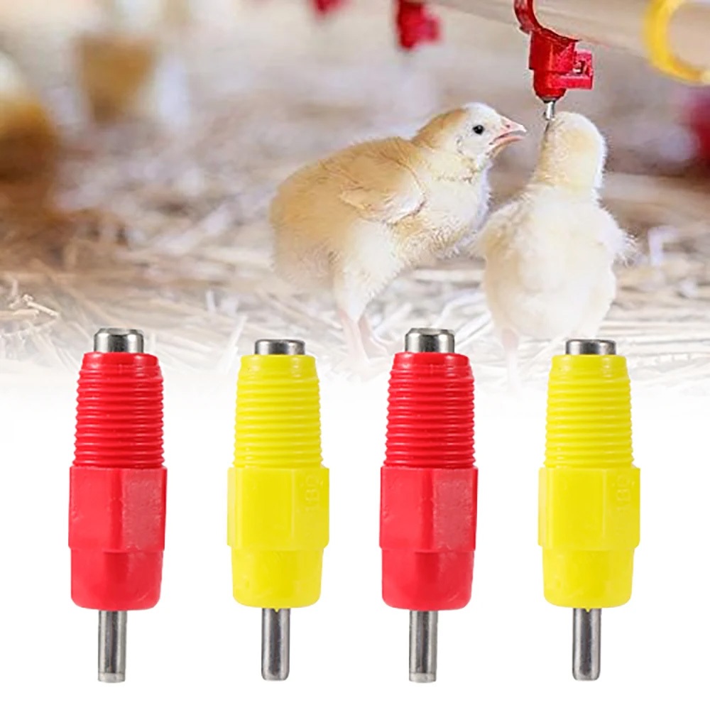 Poultry supplies 9mm chicken nipple drinker steel column drinking ball ...