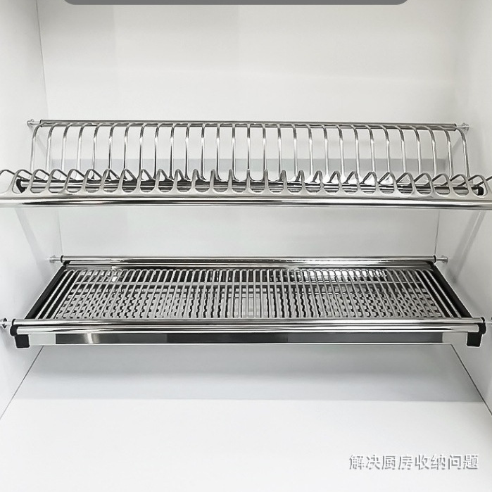 Kitchen Dish Storage Rack Cabinet Built-in Dish Rack Sink Storage Rack ...