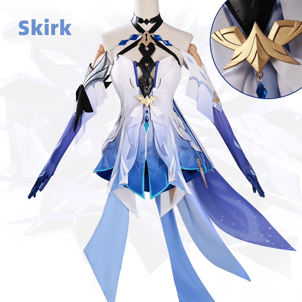 【Ready Stock】WUDU Void Star Skirk Cos Costume Full Set Game Genshin ...