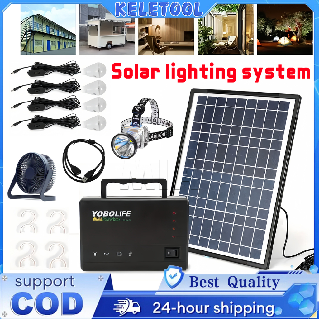 Solar Lighting System Portable Outdoor Solar Panels Charging Generator ...