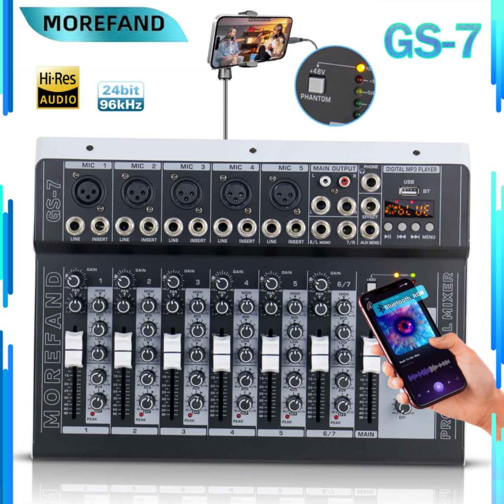 professional mixer 16 DSP audio mixer GS-7, seven-band equalizer, built ...