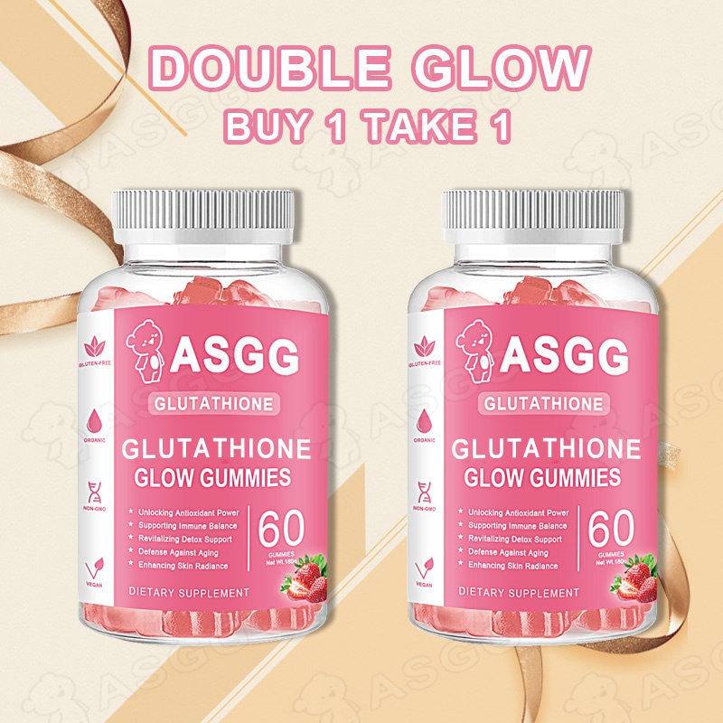 ASGG Glutathione Supplement Vitamins C Glutathione Collagen Gummies ...