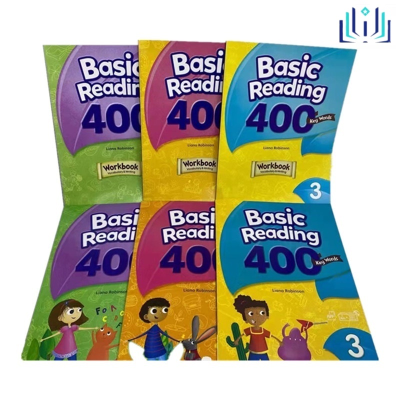English “Basic Reading 400 Key Words Level 1/2/3 ” Student's Kids English Words Textbook ...