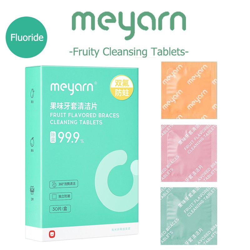 MEYARN 【Fluoride】99.9% Sterilized 2min Instant Cleaning Tablets for ...