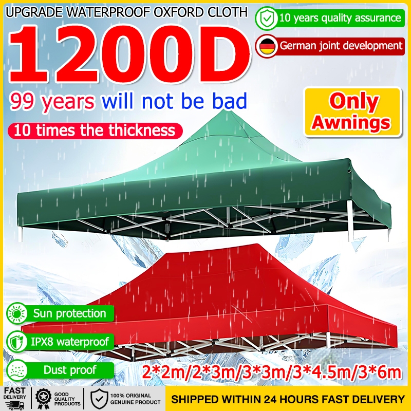 [10 times the thickness] canvas canopy 1200D 6x6 8x8 10x10 10x20Ft ...