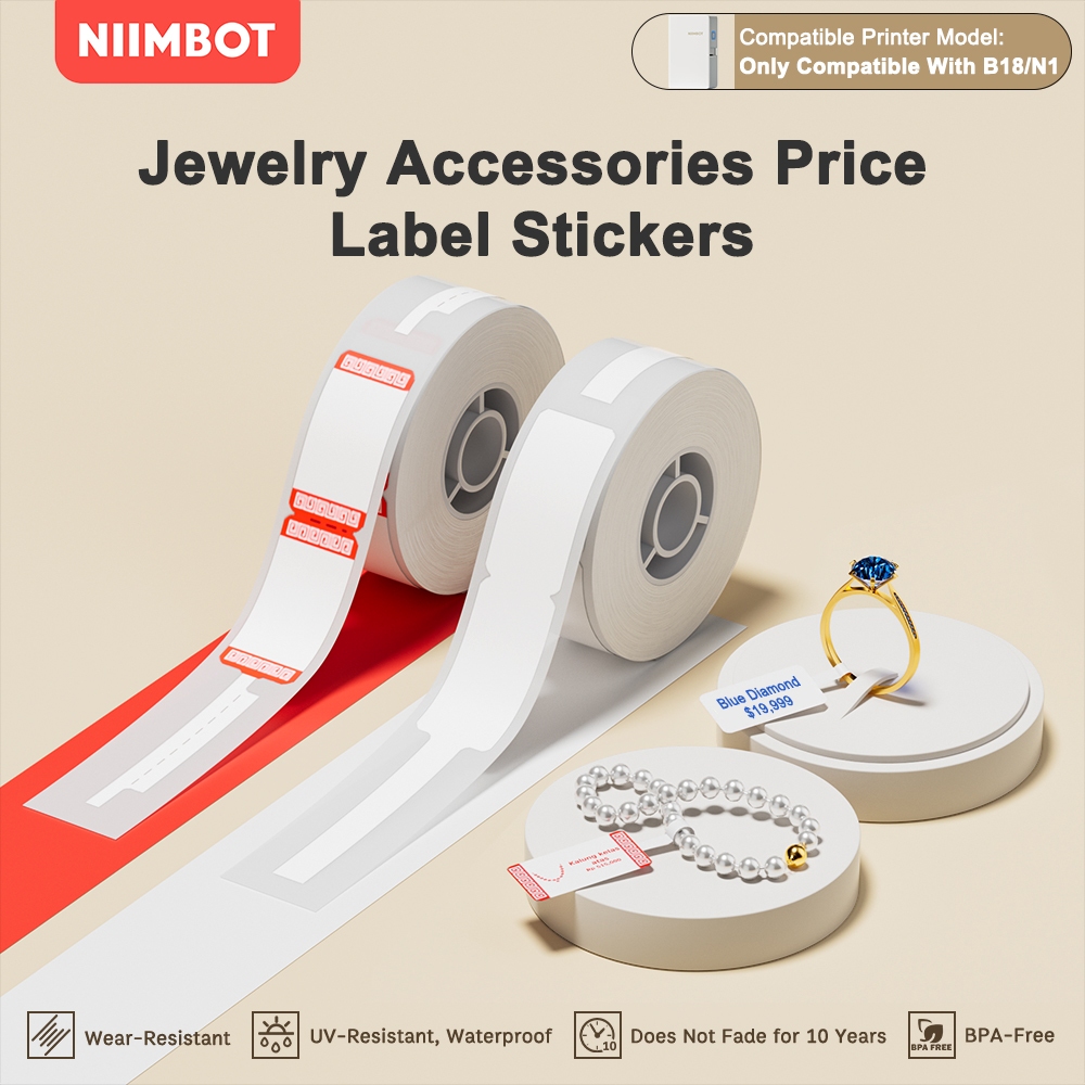 NIIMBOT N1 Jewelry Price Label Paper – For Silver, Jade, Accessories ...